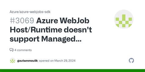 Azure Webjob Hostruntime Doesnt Support Managed Identity Using The