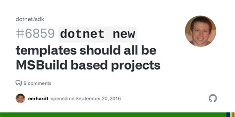 `dotnet New` Templates Should All Be Msbuild Based Projects · Issue