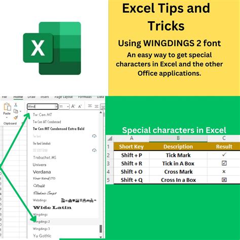 Trung Tran On Linkedin Excel Tips And Tricks 👨‍💻 Using Wingdings 2