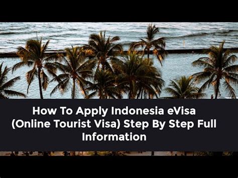 How To Apply Indonesia EVisa Online Tourist Visa Step By Step Full Information YouTube