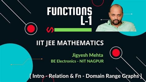Jee Functions L1 Iit Jee Mathematics Intro Relations Functions