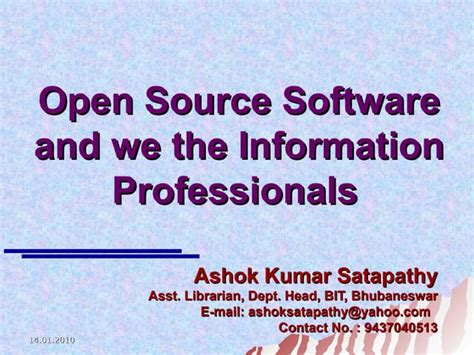 Oss In Libraries And We Information Professional Ppt