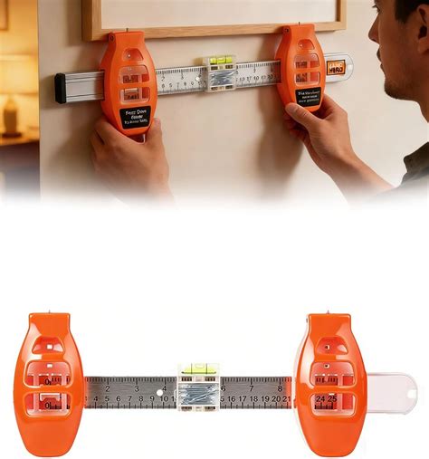 Level Ruler Picture Hanging Tool With Level Precision Wall Mount