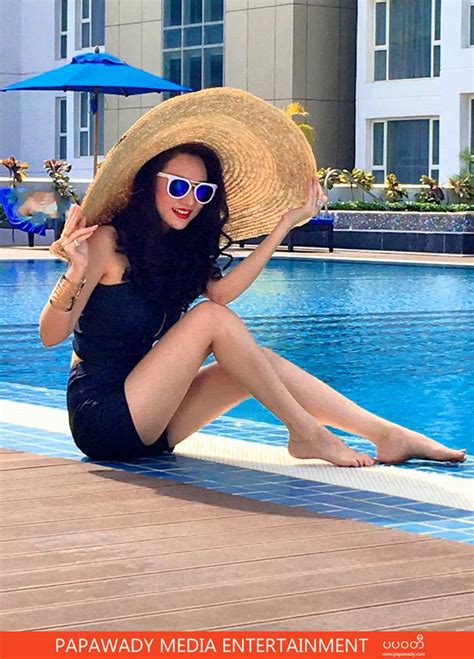 Thinzar Nwe Win Fashion Shows Off At Novotel Max Hotel Pool And Samsung