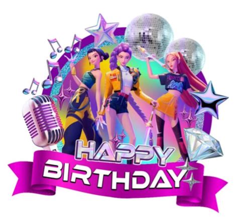 Topper Para Torta Guerreras Kpop Huntrix Tu Fiesta A Un Click