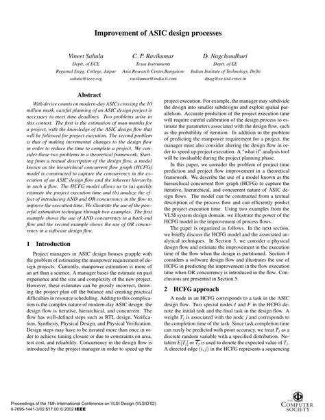 Pdf Improving Vlsi Design Processes Using Hierarchical Concurrent Flow Graph Approach