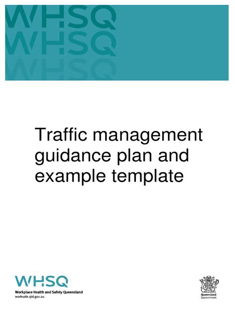 Traffic Management Guidance Plan And Example Template Final Pdf