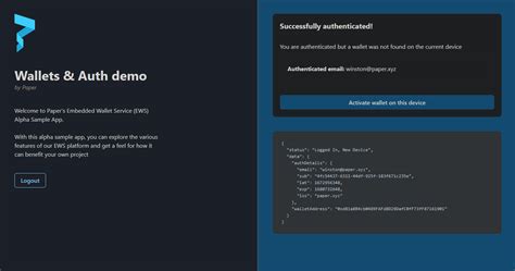 Github Paperxyzwallet Managed Auth React Demo Checkout A Live Deployment Here Ews