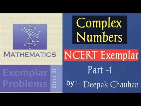 Complex Numbers NCERT Exemplar Part Class Maths YouTube