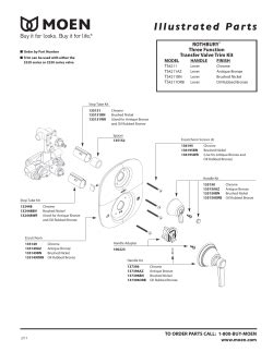 Moen Ts4211bn Installation Instructions Installation Manual