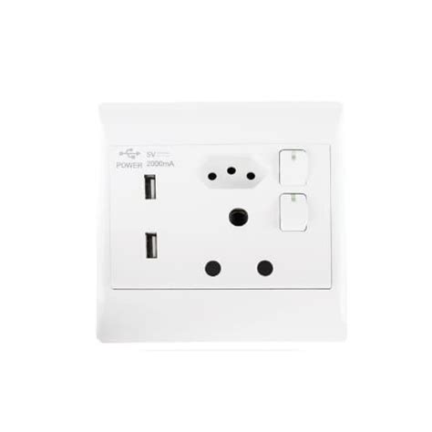 Double Wall Switch Socket 16a Usb Cosave Power Build And Wholesalers