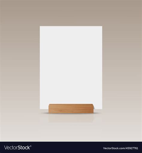 3d Realistic White A4 Vertical Empty Blank Vector Image