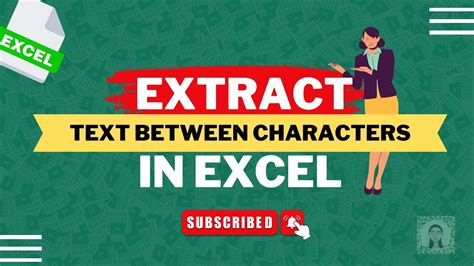 Extracting Text Between Characters In Excel Youtube