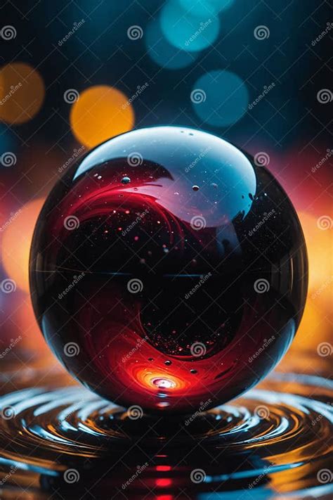 A Beautiful Orb Floating On A Swirling Vortex Of Beautiful Black Thick