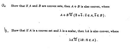 solved a show that if a and b are convex sets then a b is