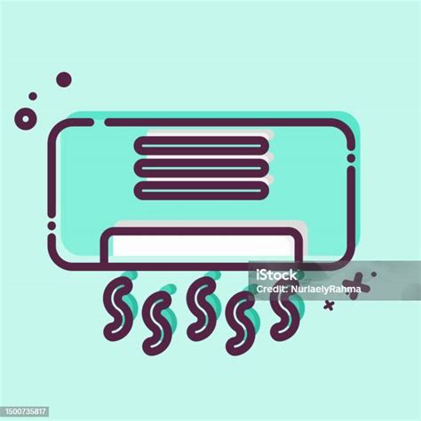 아이콘 에어컨 에어컨 기호와 관련이 있습니다 Mbe 스타일 심플한 디자인 편집 가능 간단한 그림 건설 산업에 대한 스톡 벡터