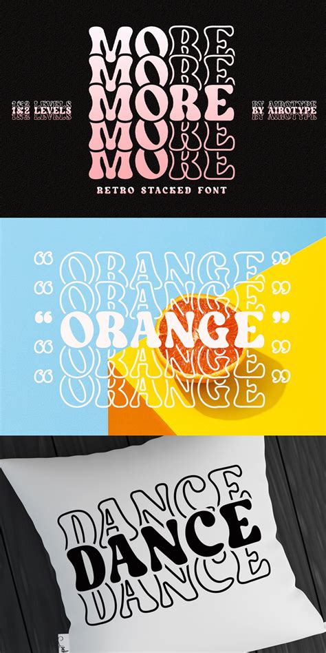 More Stacked Retro Stacked Font