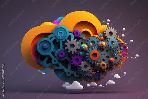 Cyber Security Ai Mind Network Management Modern Data Center Cloud Networking Ai Generated