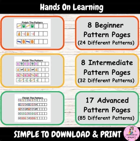Complete The Pattern Sequencing Activities Back To School Theme