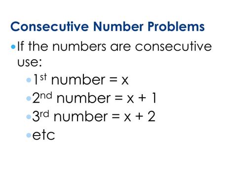 Ppt Consecutive Number Problems Powerpoint Presentation Free
