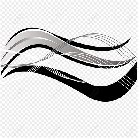 검은 색 곡선형태단순한웨이브 Png 일러스트 무료 다운로드 Lovepik