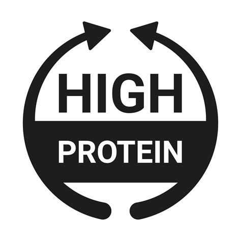 High Protein Sign Food And Diet Icon To Denote High Protein Content