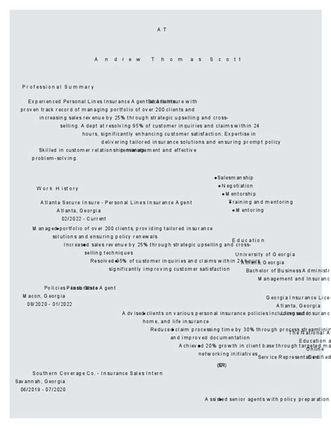 Insurance Agent Resume Sample Free 9 Sample Insurance Agent Resume