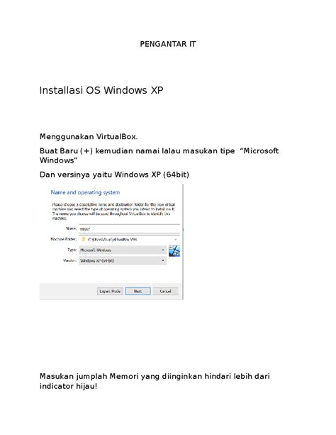 OS Installation Langkah Langkah Melakukan Installasi Sistem Operasi PENGANTAR IT Installasi