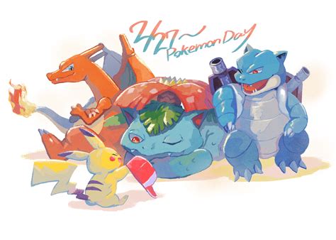 Pikachu Charizard Venusaur And Blastoise Pokemon Drawn By Mo~zu