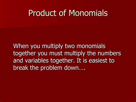 Multiplying And Dividing Monomials Module 2 Ppt