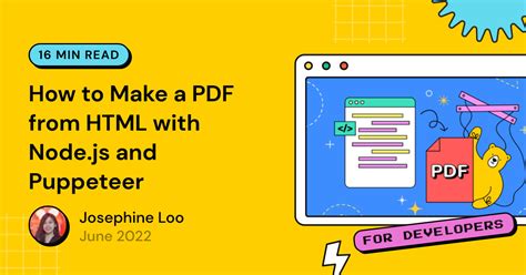 How To Make A Pdf From Html With Nodejs And Puppeteer Bannerbear