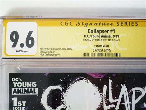 Collapser 1 Cover H Variant Nick Derington Cover Signed By Mikey Way