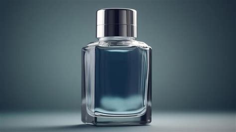 Premium Photo Empty Glass Bottle On Grey Background Generative Ai