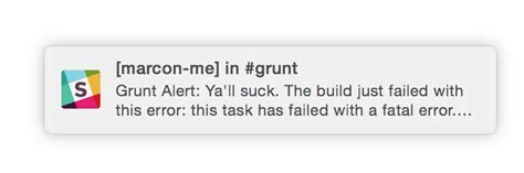 Github Mmarcon Grunt Alert Sends Alerts About Failing Builds Using