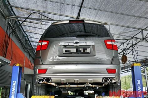 오로라 하이테크 와프배기 기아 모하비 Kv300 차량의 와프 배기 가변 머플러 120파이 타원형