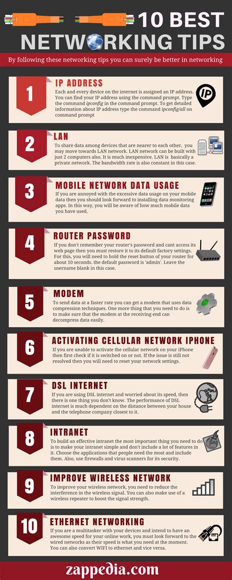 The Top 10 Best Networking Tips For 2013 Infographical Poster By Zappecula Com