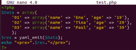 Parsing Yaml In Php
