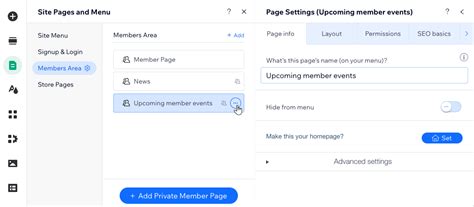 Site Members Adding And Managing Private Member Pages Help Center