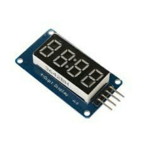 Jual Modul Tm1637 Tm 1637 4 Digit Seven Segment Clock Warna Merah Arduino Shopee Indonesia