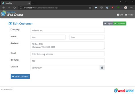 Step 7 Capturing Form Data Using Scripts And Templates West Wind