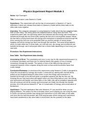 Module Experiment Report Docx Physics Experiment Report Module Name Kyle Farrington