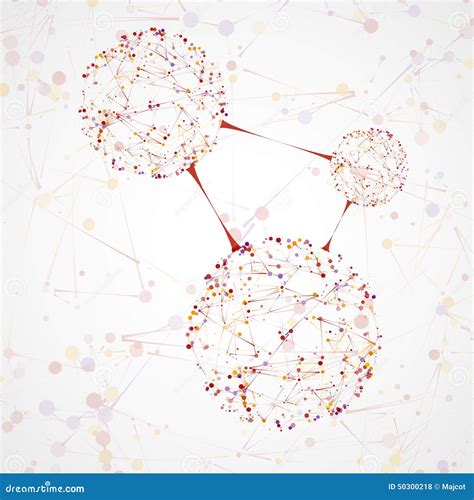 Abstract Molecular Structure Network Connection Stock Vector Illustration Of Lines Light