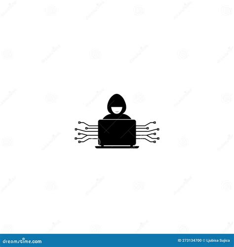 Hacker Criminal Security Internet Icon Modern Hacker Icon Isolated On White Background Stock