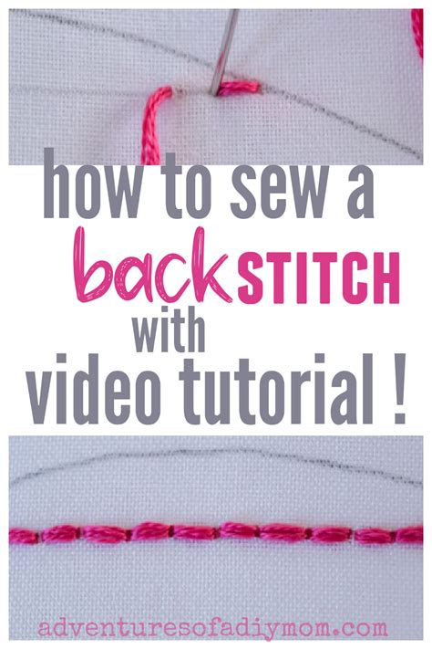 How To Do The Backstitch Embroidery Tutorial — Adventures Of A Diy Mom