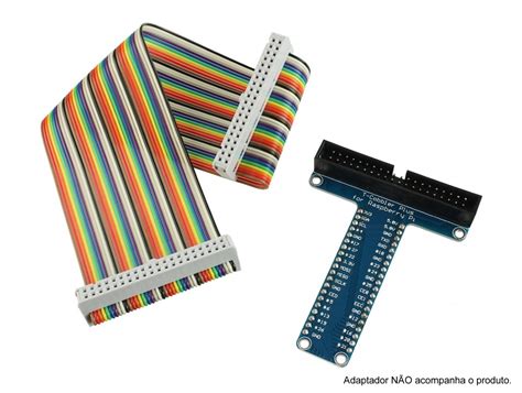 Cabo Flat 40 Vias Para Gpio Do Raspberry Pi Compatível Com Pi 4 Pi 3