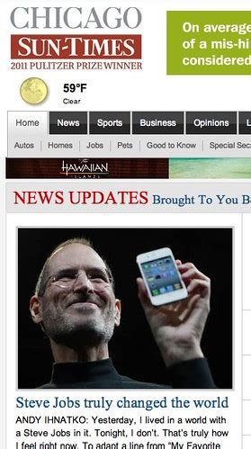Steve Jobs The Top News Story Around The World Photo Det Flickr