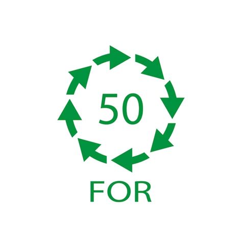 Premium Vector Bio Material Recycling Code 50 For Vector Illustration