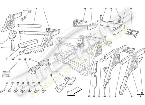 F430 Coupe Usa Chassis Rear Element Subassemblies 0105