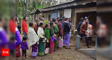 8486 Per Cent Polling In Meghalaya India News Times Of India
