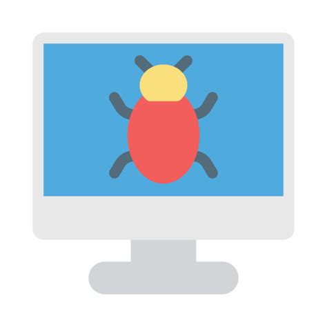 Computer Bug Vector Stall Flat Icon